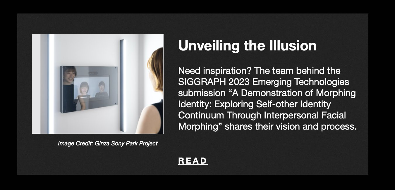 Morphing Identity project has been featured on the SIGGRAPH blog ...